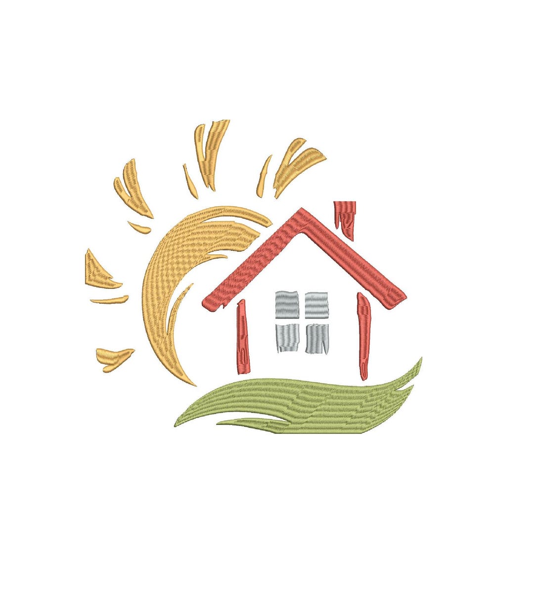 Whimsical Hand-drawn House Machine Embroidery Design - Multiple Formats ...