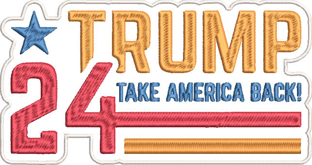 NEW DESIGN 2024 Donald Trump Machine Embroidery Design 6 - Etsy