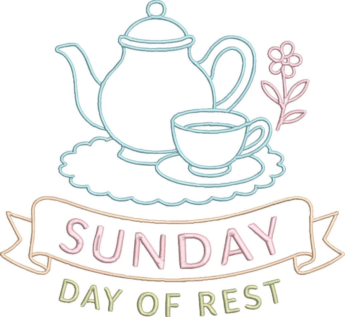 Vintage Days of the Week Embroidery Patterns: Digital Designs for ...