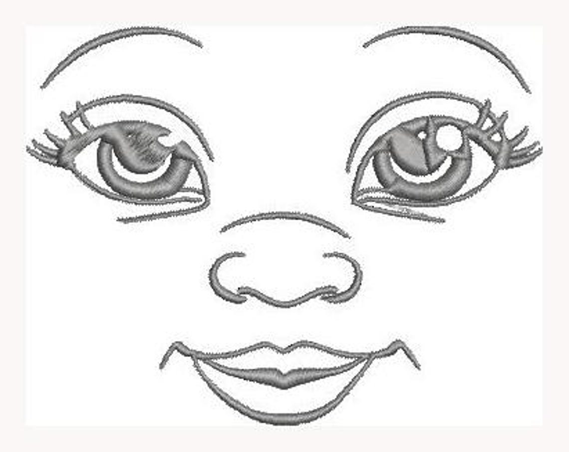 Doll Faces Embroidery Designs Digital Collection for Multiple Machine ...