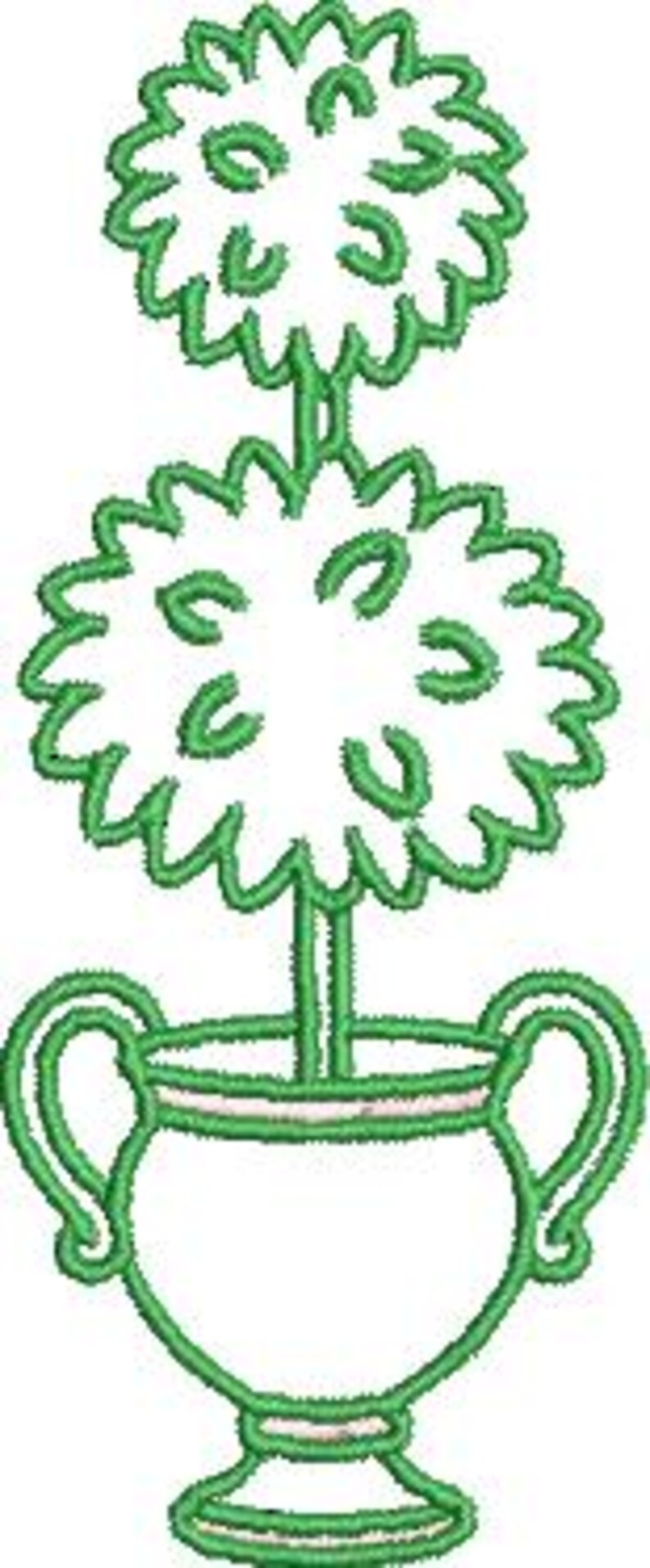 Elegant Topiary Plant Machine Embroidery Patterns: Digital Garden Art ...