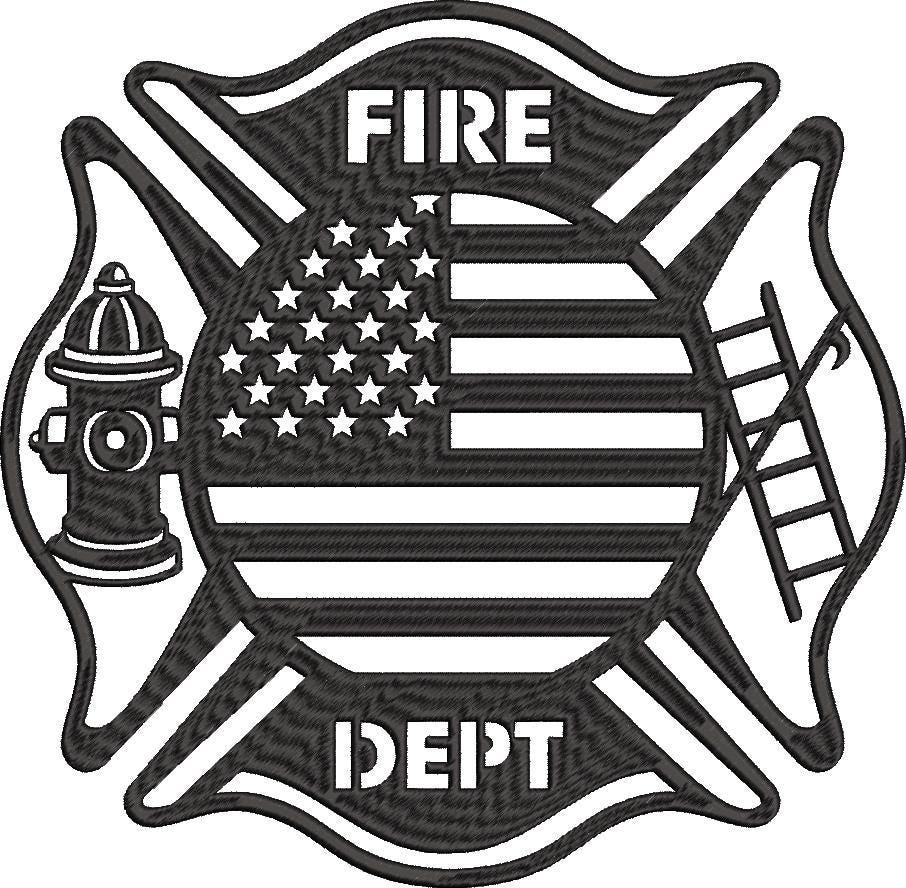 Firefighter Embroidery Design Collection: Digital Patterns for Machine ...