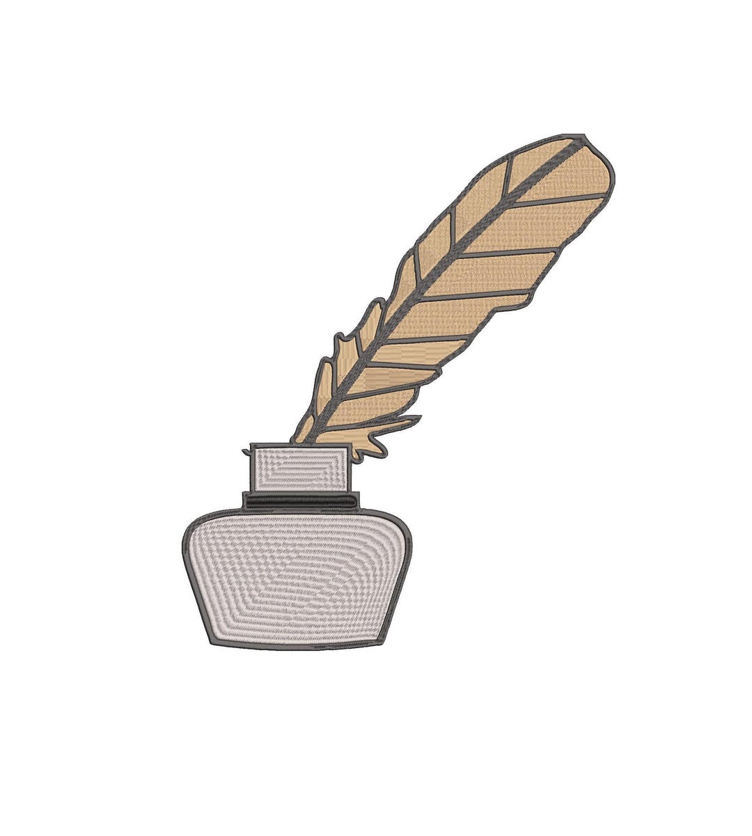 Elegant Fountain Pen Machine Embroidery Design - Vintage Stationery ...