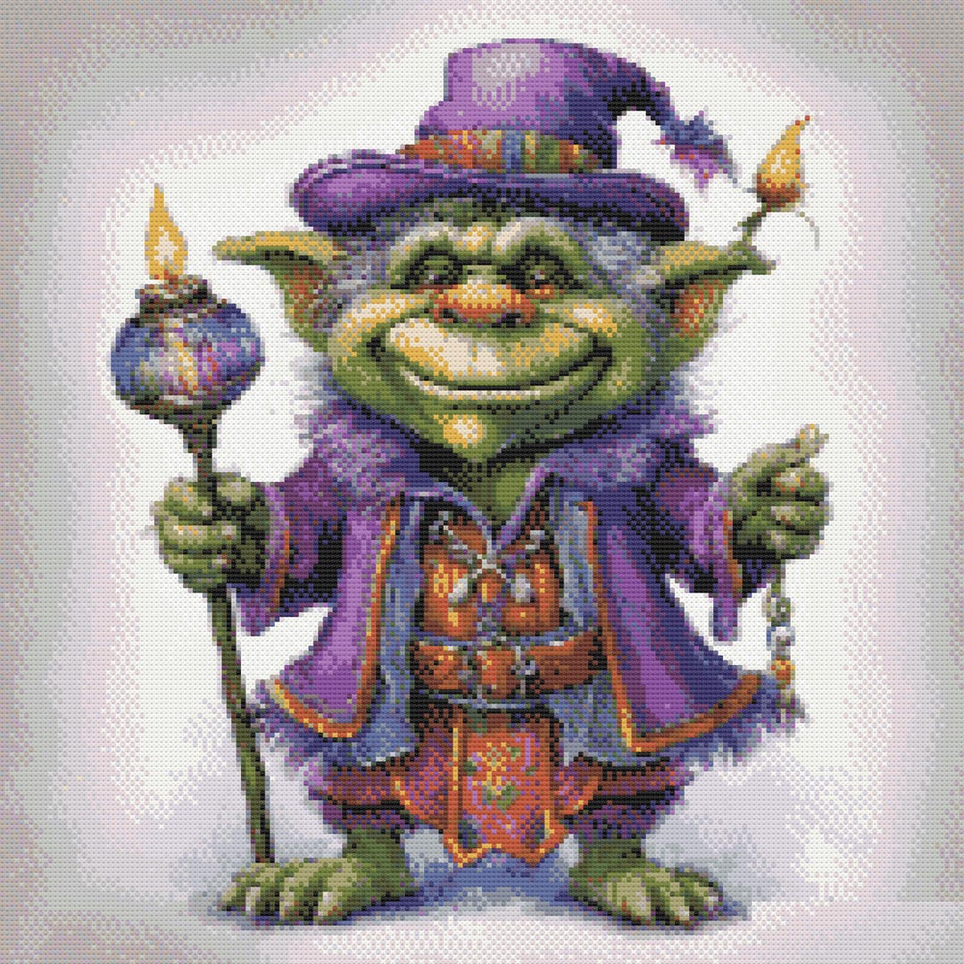 Watercolor Scary Troll Cross Stitch Pattern 3 - Etsy