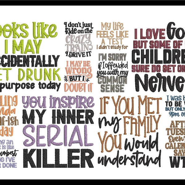 Adult Sayings Machine Embroidery Designs - Etsy