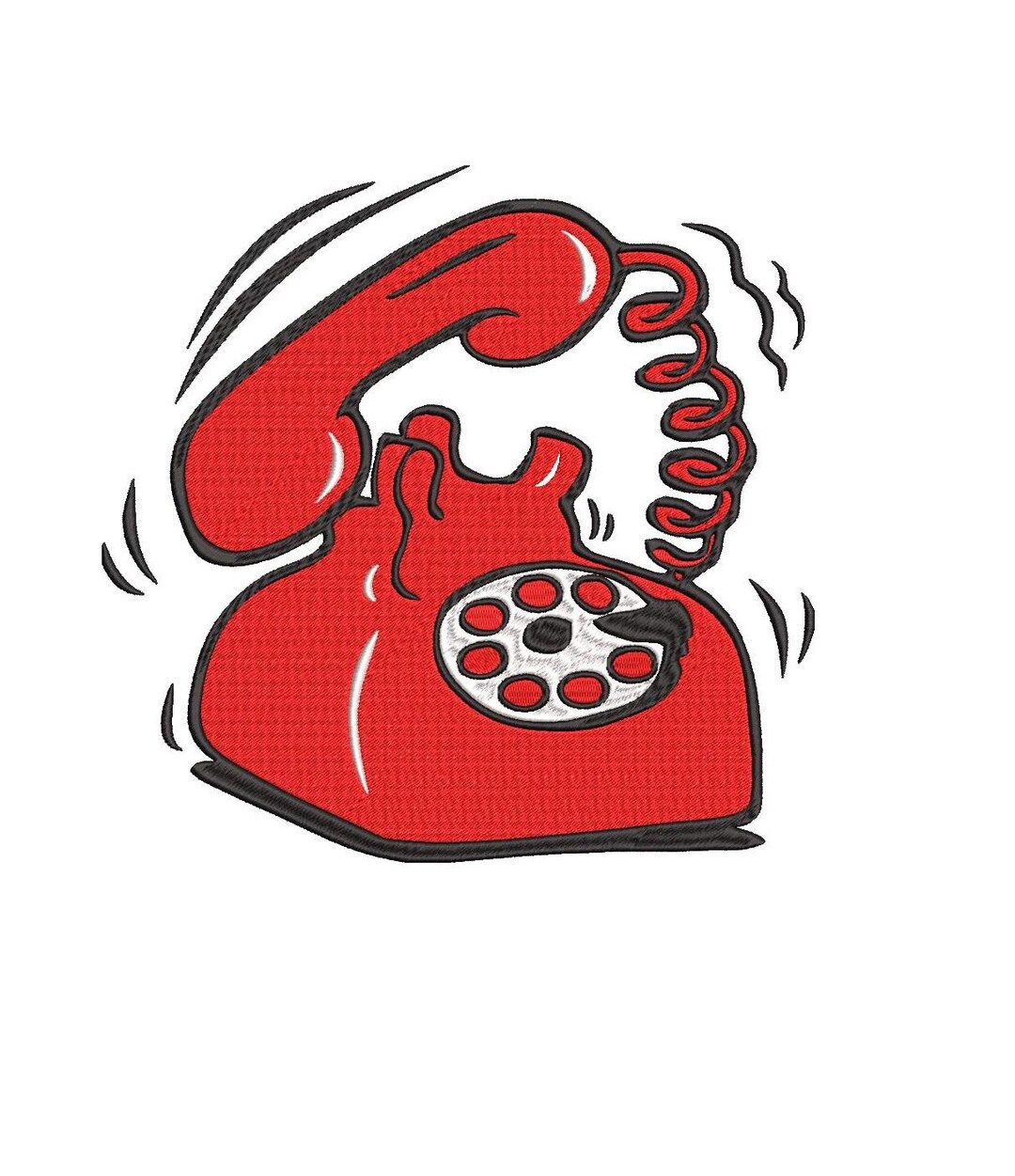 Whimsical Retro Telephone Embroidery Pattern - Digital Download for ...