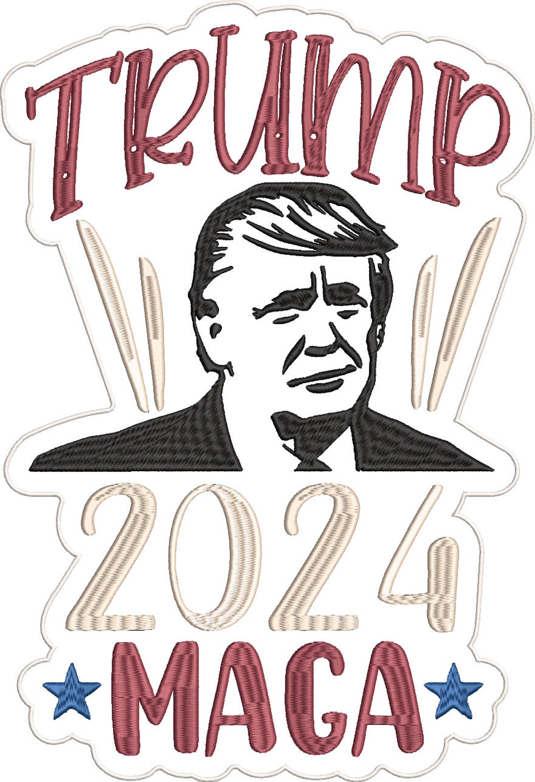 New 2024 Trump Machine Embroidery Design 13 - Etsy