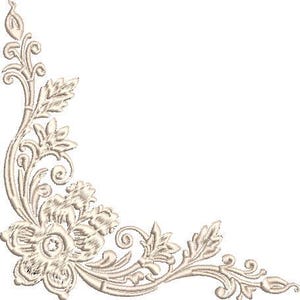 Vintage Floral Lace Corner Embroidery Pattern: Digital Download for ...