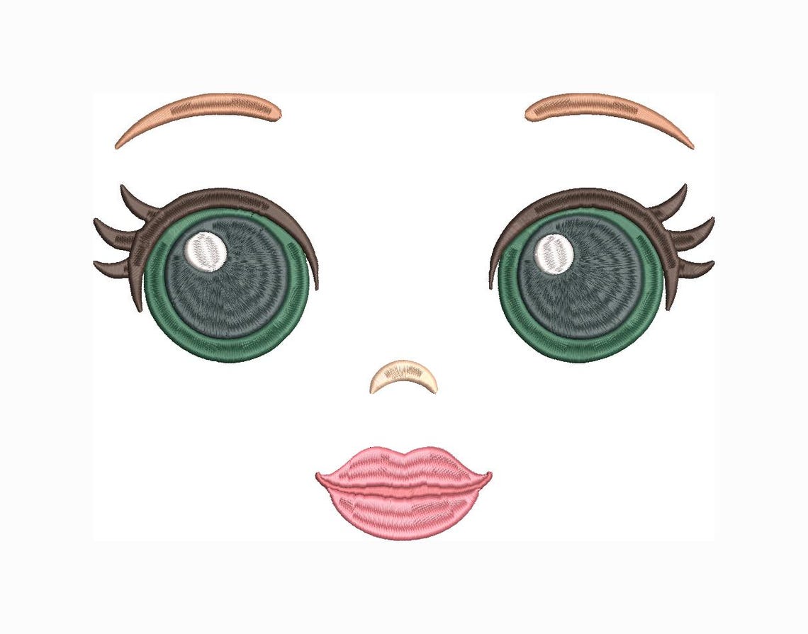 Doll Faces Embroidery Designs Digital Collection for Multiple Machine ...