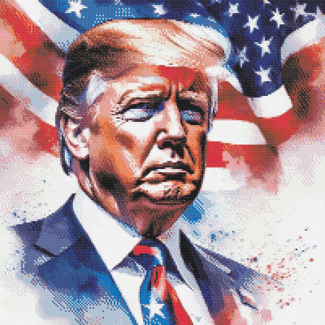 Patriotic MAGA Cross Stitch Design - Modern American Political ...