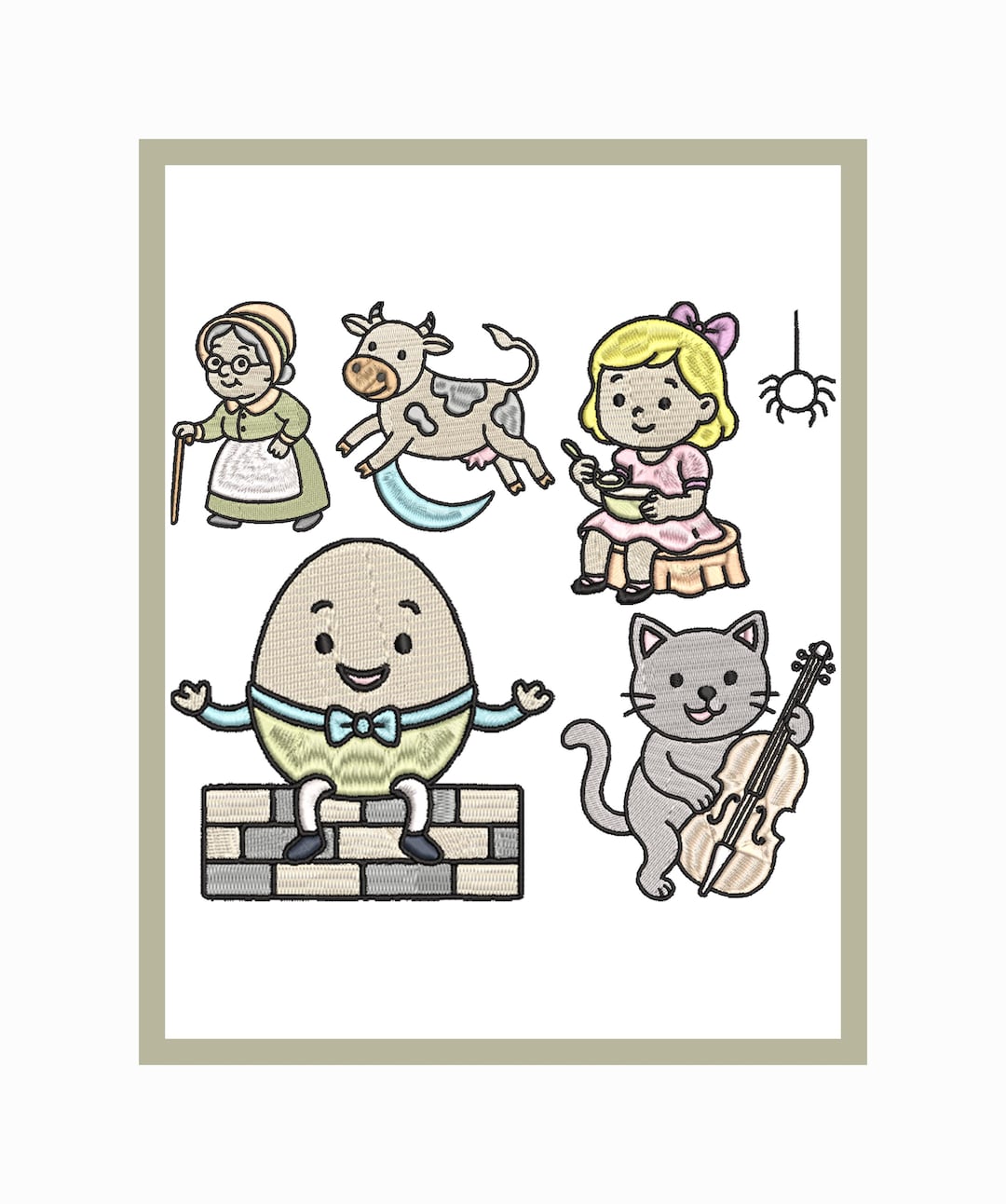 Nursery Rhymes Machine Embroidery Bundle: Adorable Designs for Baby ...