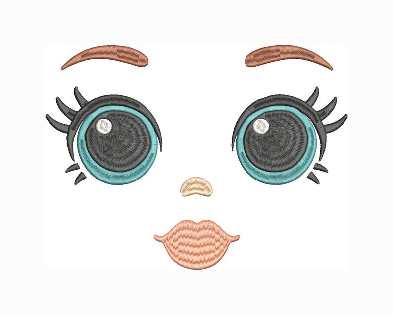 Doll Faces Embroidery Designs Digital Collection for Multiple Machine ...