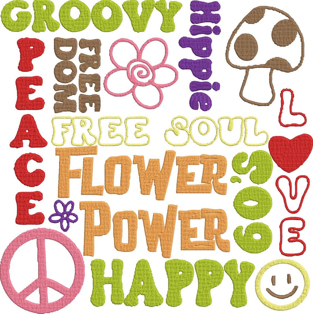 Hippie Soul Embroidery Design: Boho Inspired Digital Pattern for ...