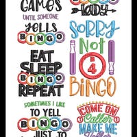 Bingo Queen - Machine Embroidery Design - Etsy