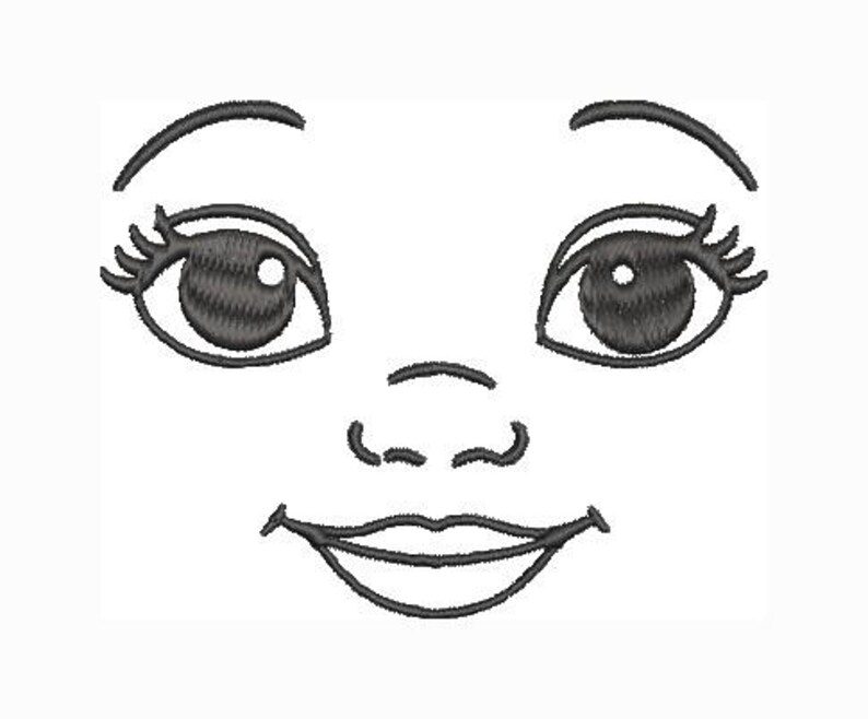 Doll Faces Embroidery Designs Digital Collection for Multiple Machine ...