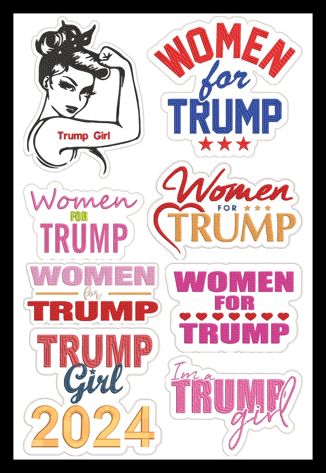 NEW Trump 2024 Machine Embroidery Designs Bundle 13 - Etsy
