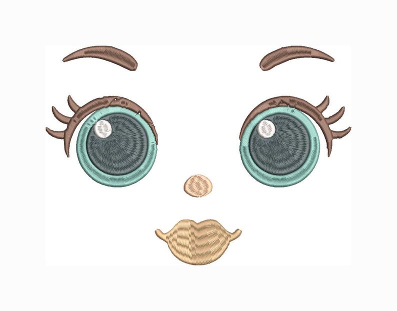 Doll Faces Embroidery Designs Digital Collection for Multiple Machine ...