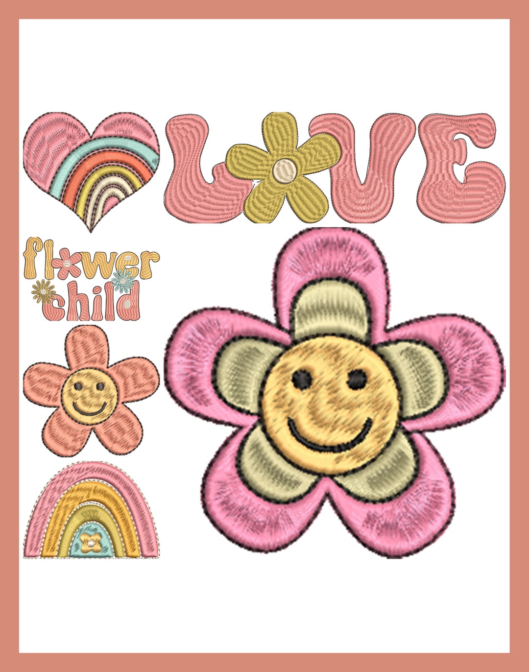 Retro Bohemian Stitching Collection: Groovy Machine Embroidery Designs ...
