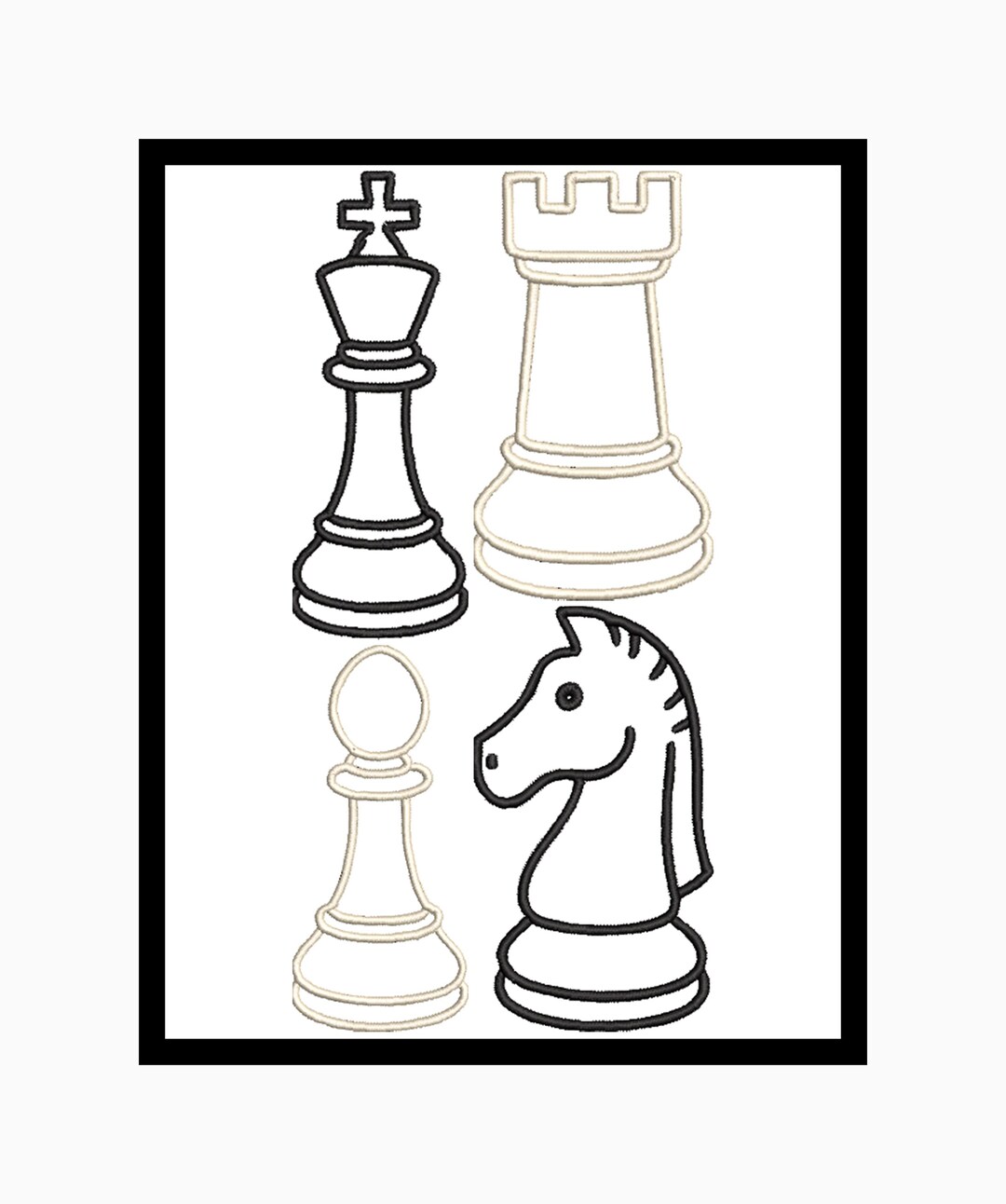 Chess Piece Machine Embroidery Designs: Stylish Game Set Patterns for ...