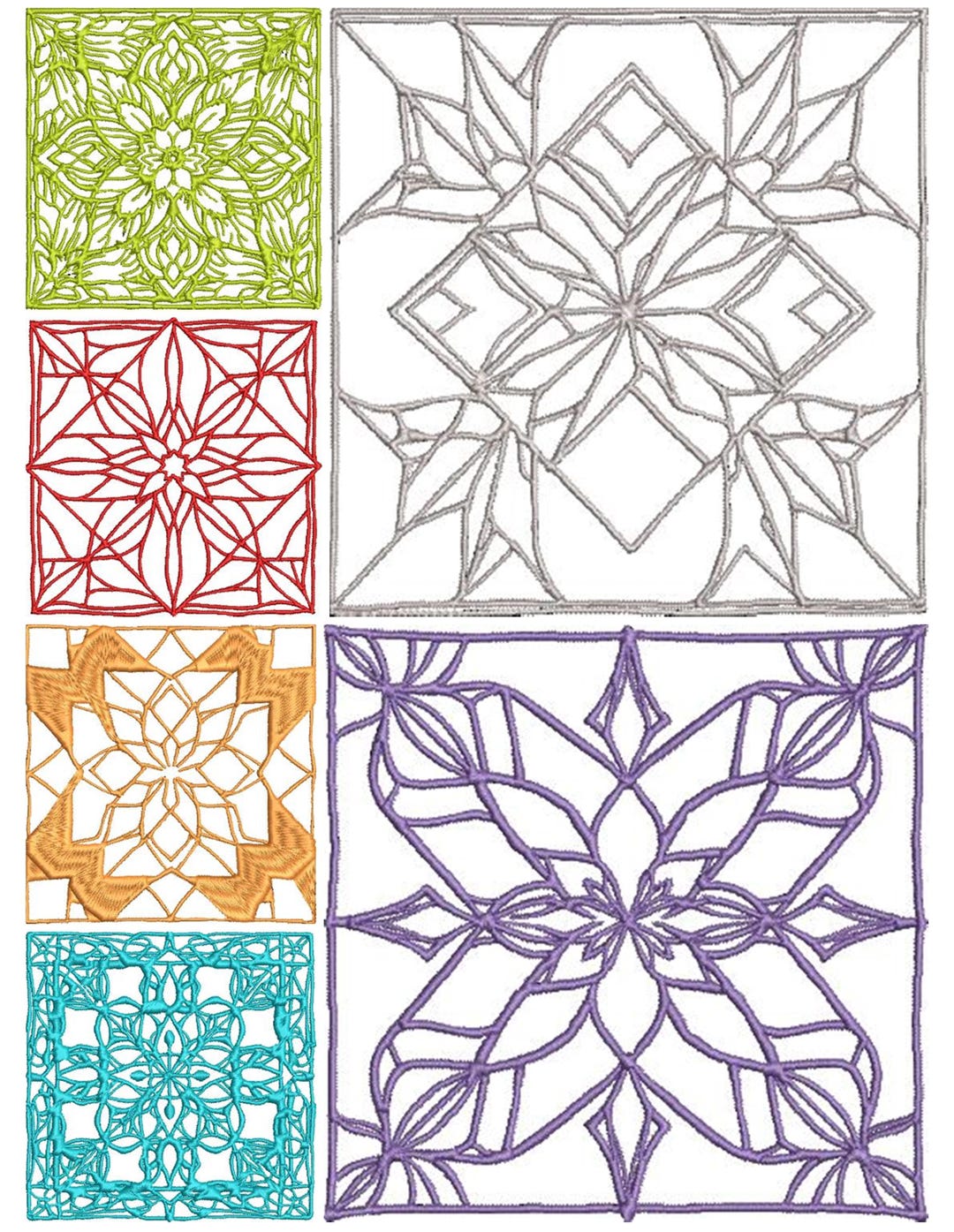Elegant Machine Embroidery Quilt Block Designs Bundle Versatile ...