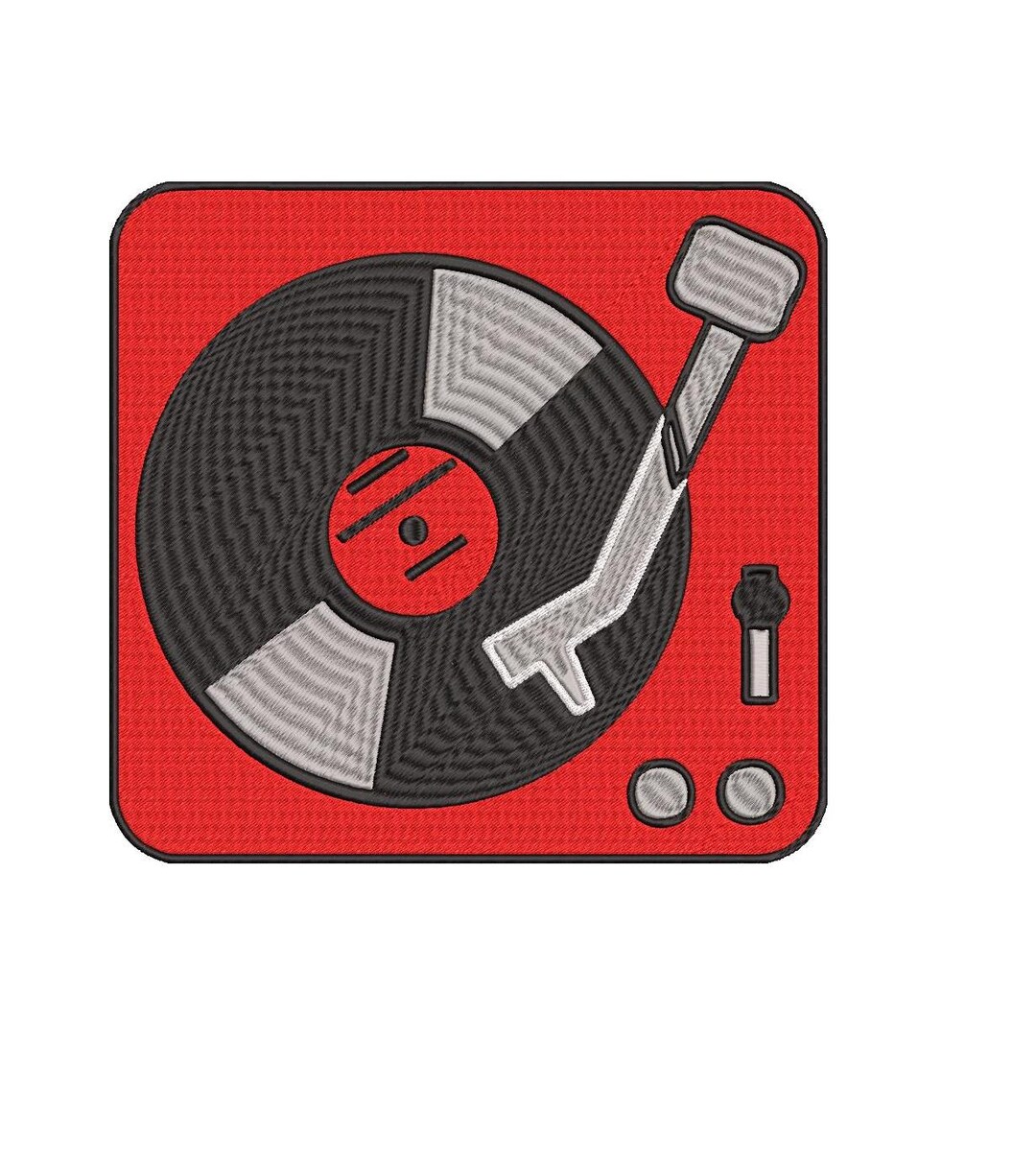 Vintage Vinyl Turntable Machine Embroidery Pattern for Music Lovers ...