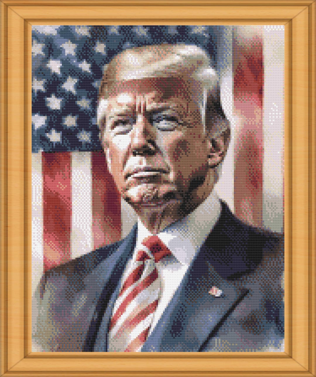 2025 MAGA Cross Stitch Pattern: Patriotic Embroidery Design for Trump ...