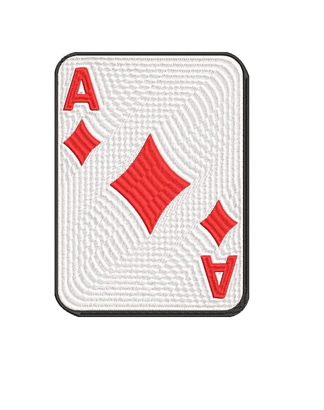 Ace of Diamonds Card Embroidery Pattern: Digital Download for Machine ...