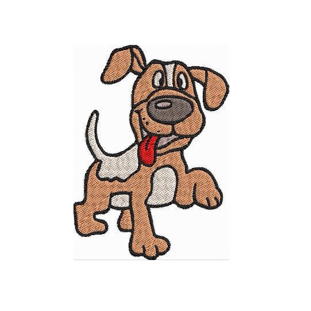 Cute Puppy Machine Embroidery Design - Etsy
