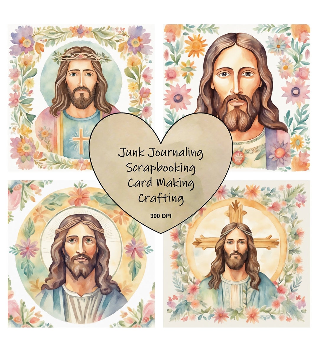 Watercolor Jesus Theme Design Digital Graphics - Etsy