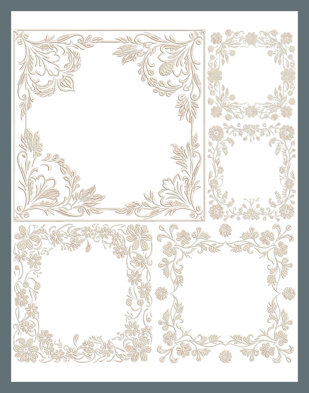 Vintage Lace Frames Machine Embroidery Pattern: Digital Download for ...