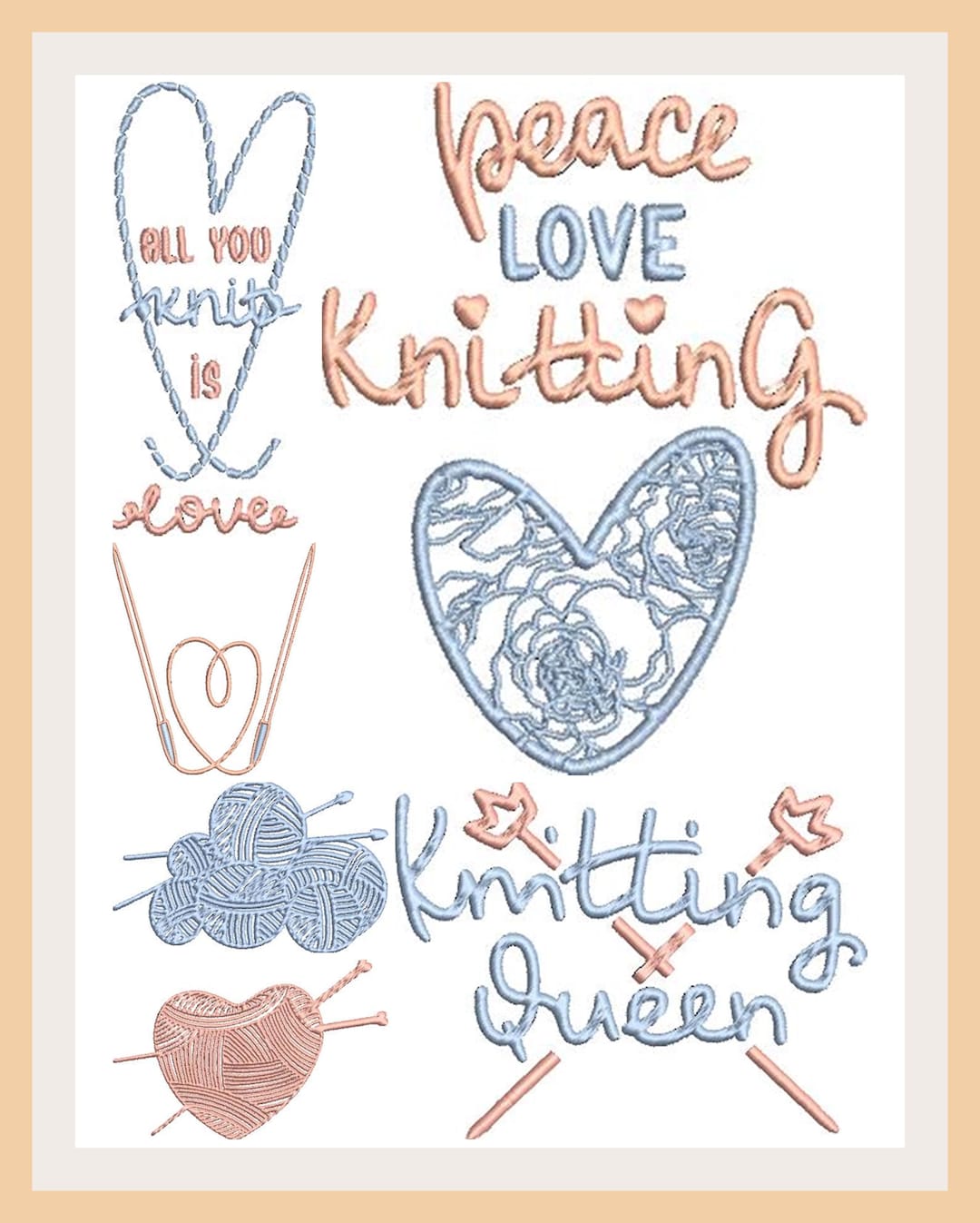 Knitting Machine Embroidery Design Collection: Digital Patterns for ...