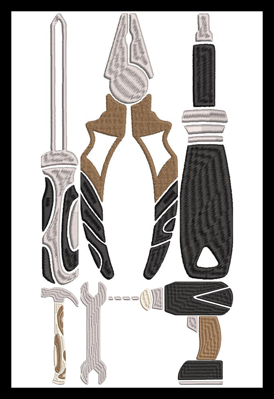 Assorted Tools Machine Embroidery Design Bundle - Etsy