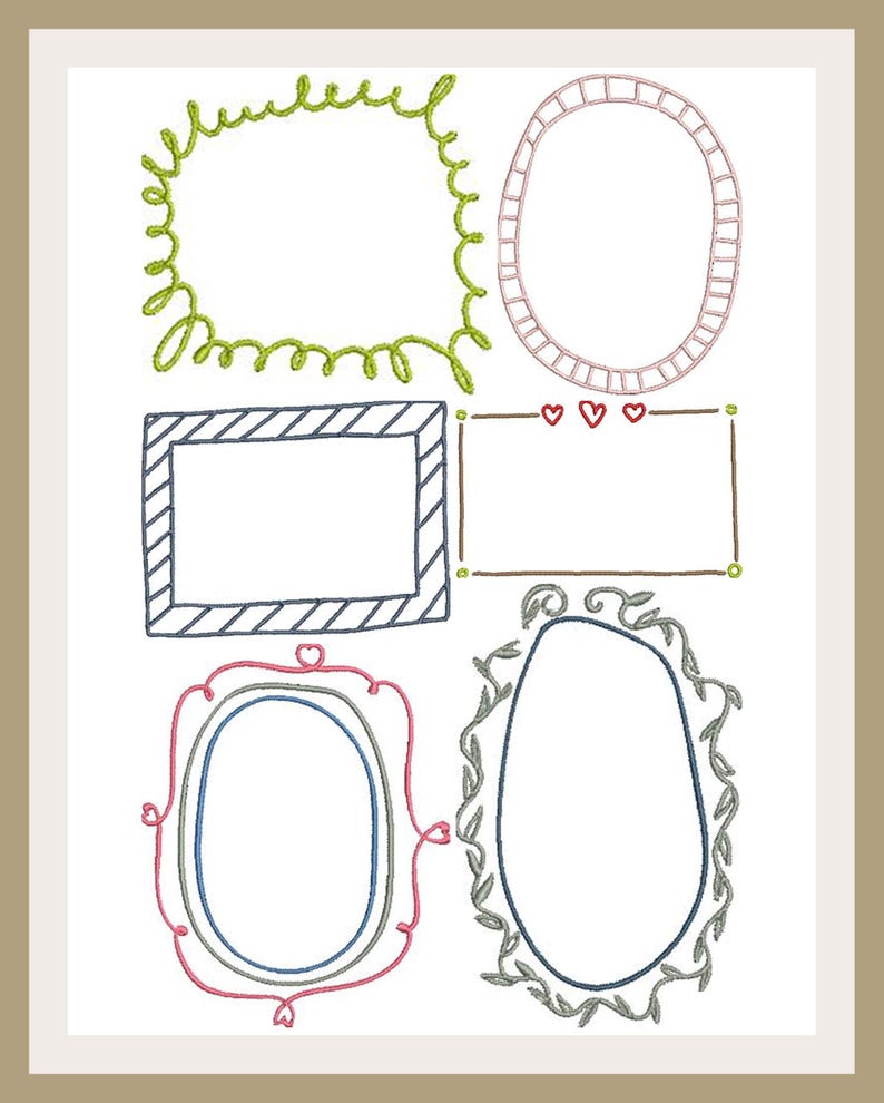 Versatile Machine Embroidery Frame Designs: Multi-format Bundle for ...