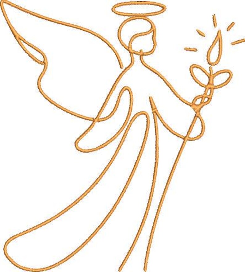 Angelic Line Art Embroidery Patterns: Versatile Collection for Various ...