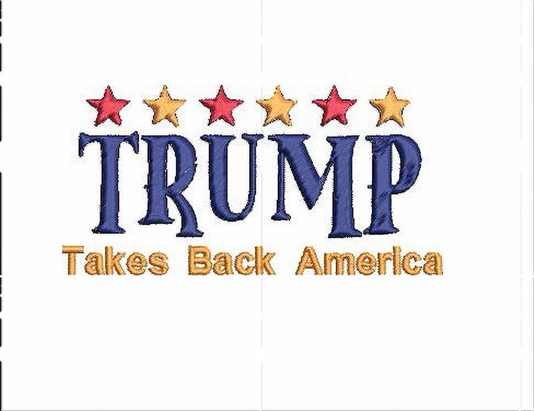 NEW President Trump Machine Embroidery Design 1 - Etsy