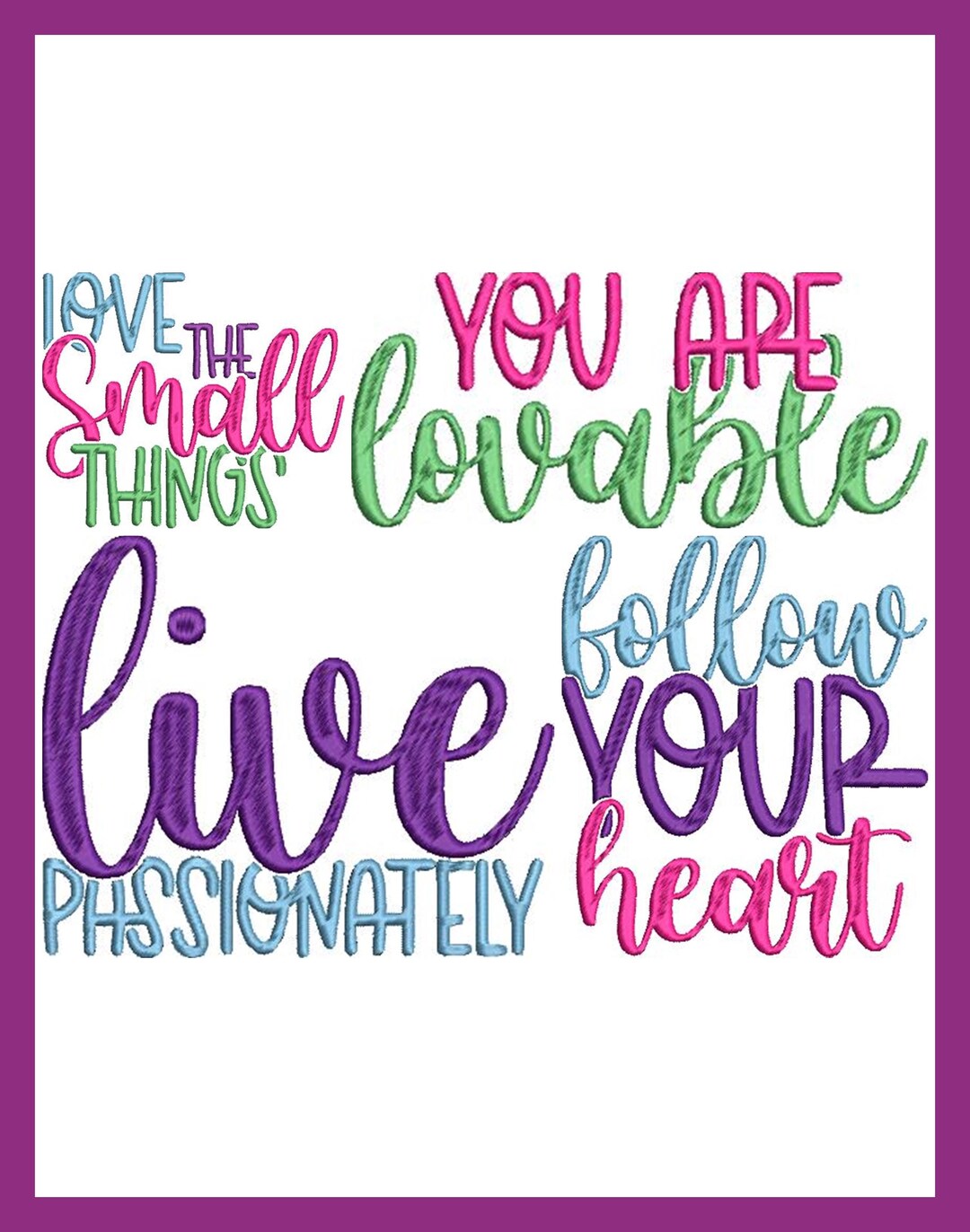 Custom Machine Embroidery Quotes Bundle Diverse Sayings for Home Decor ...