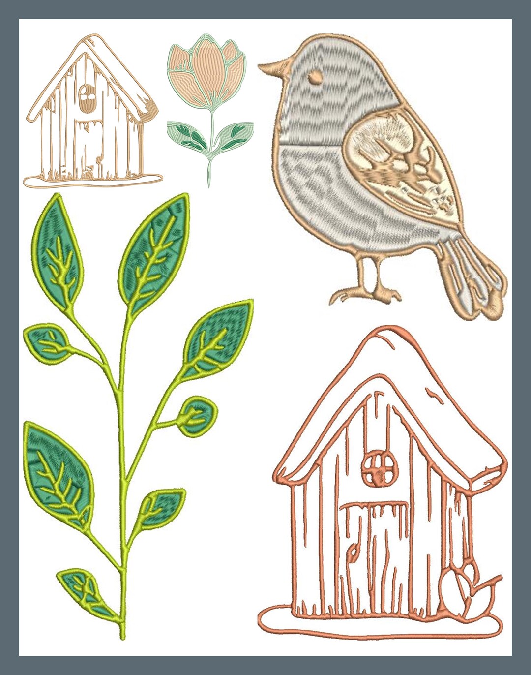 Rustic Machine Embroidery Patterns: Digital Country-inspired Designs ...