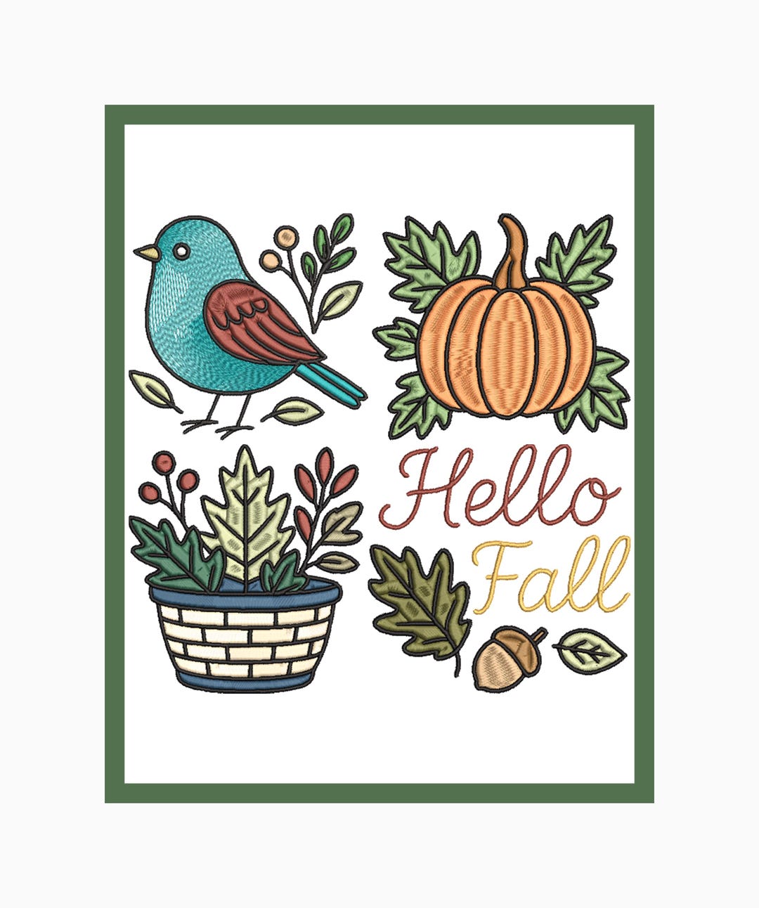 Fall Machine Embroidery Designs: Seasonal Patterns for Various Formats ...