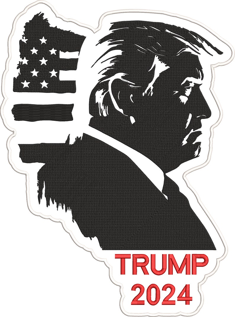 New 2024 Trump Machine Embroidery Design 3 - Etsy