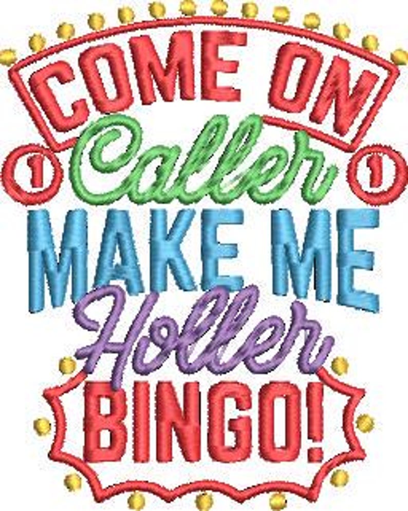 Embroidery Design Bundle: Bingo Machine Collection - Digital Download ...