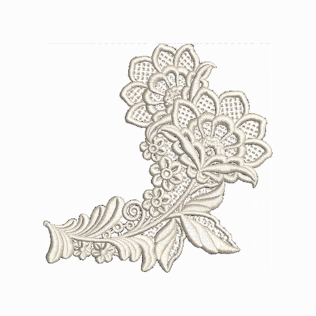 Elegant Lace Design Embroidery Pattern Multi-format Machine Design - Etsy