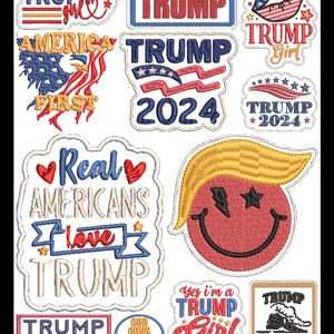 12 NEW Trump 2024 Machine Embroidery Designs Bundle 4 - Etsy