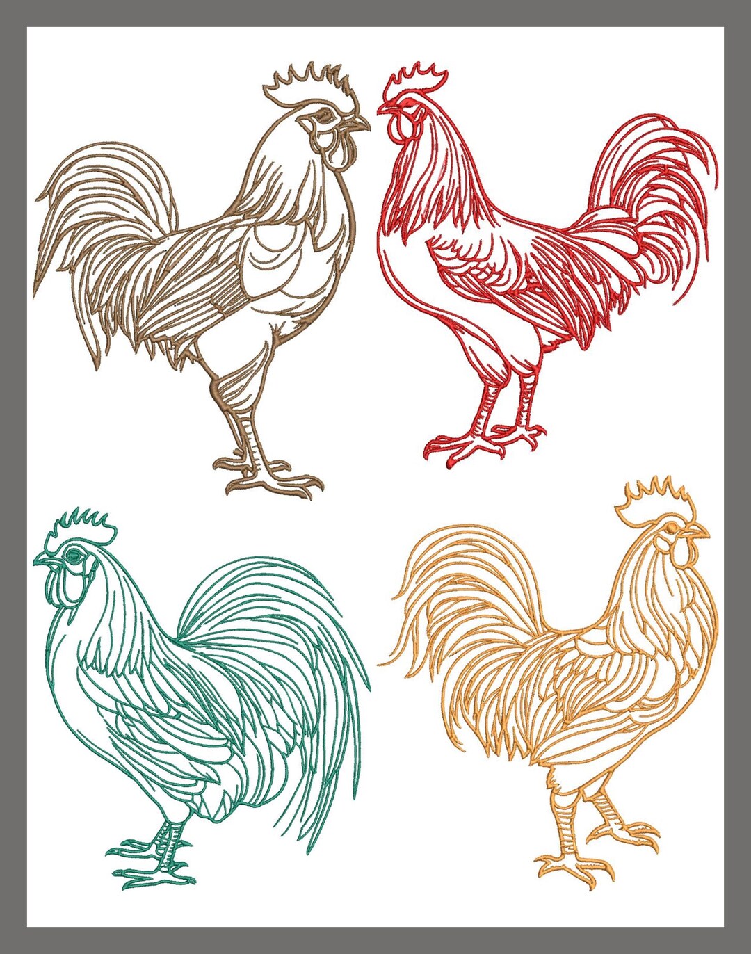 Vintage Rooster Machine Embroidery Designs: Inspirational Patterns for ...