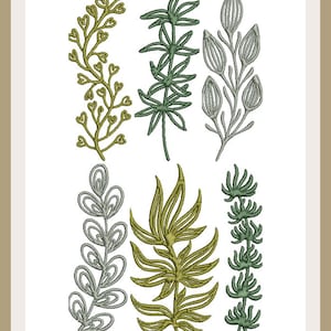 Floral Leaves Machine Embroidery Design Bundle - Etsy