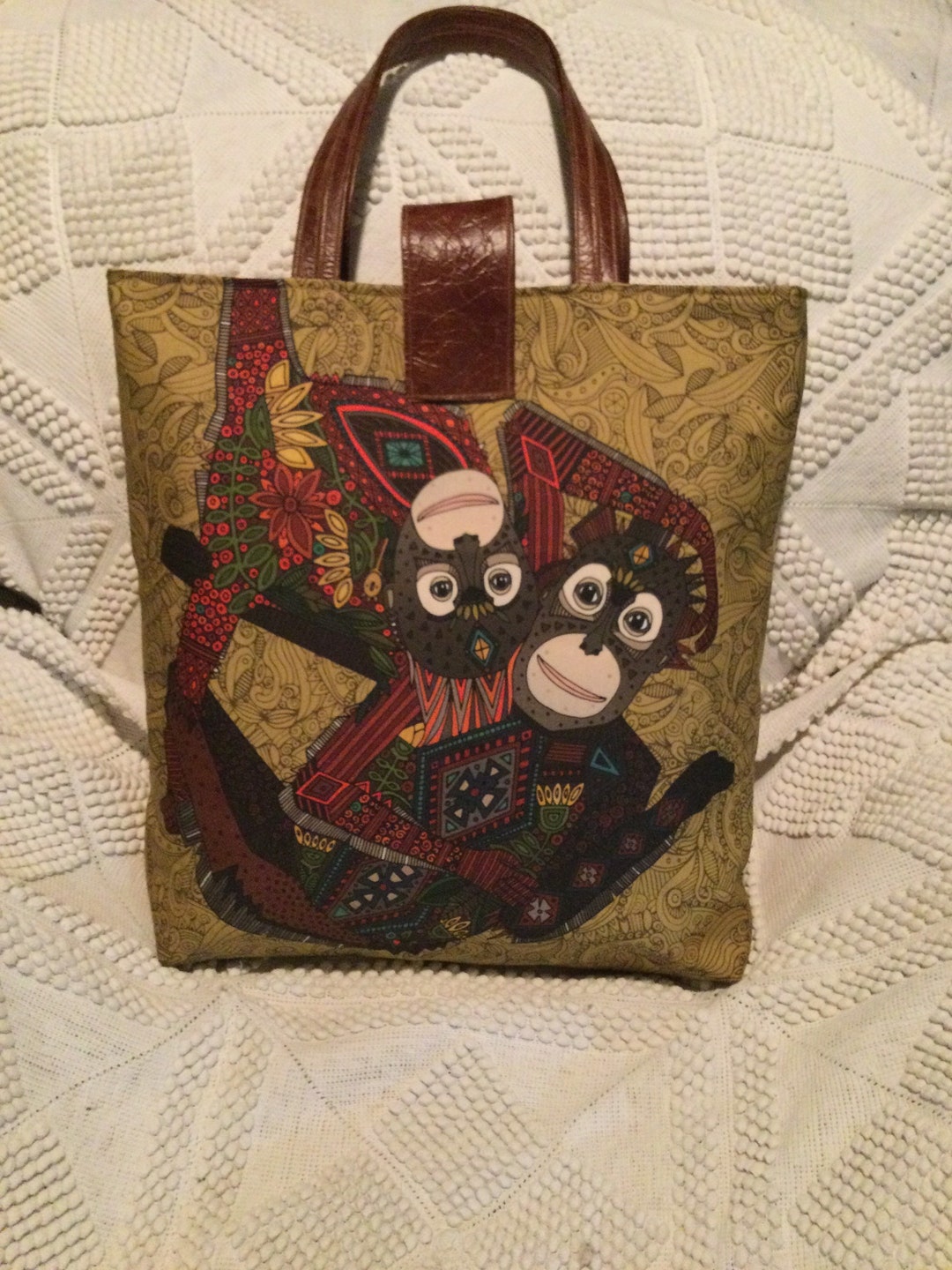 Monkey Tote - Etsy