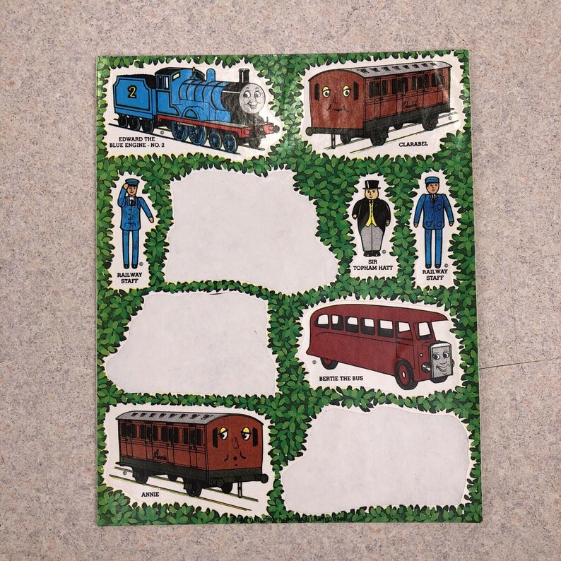 Vintage Thomas the Train and Friends Tank Engine Stickers 4 Sheets - Etsy