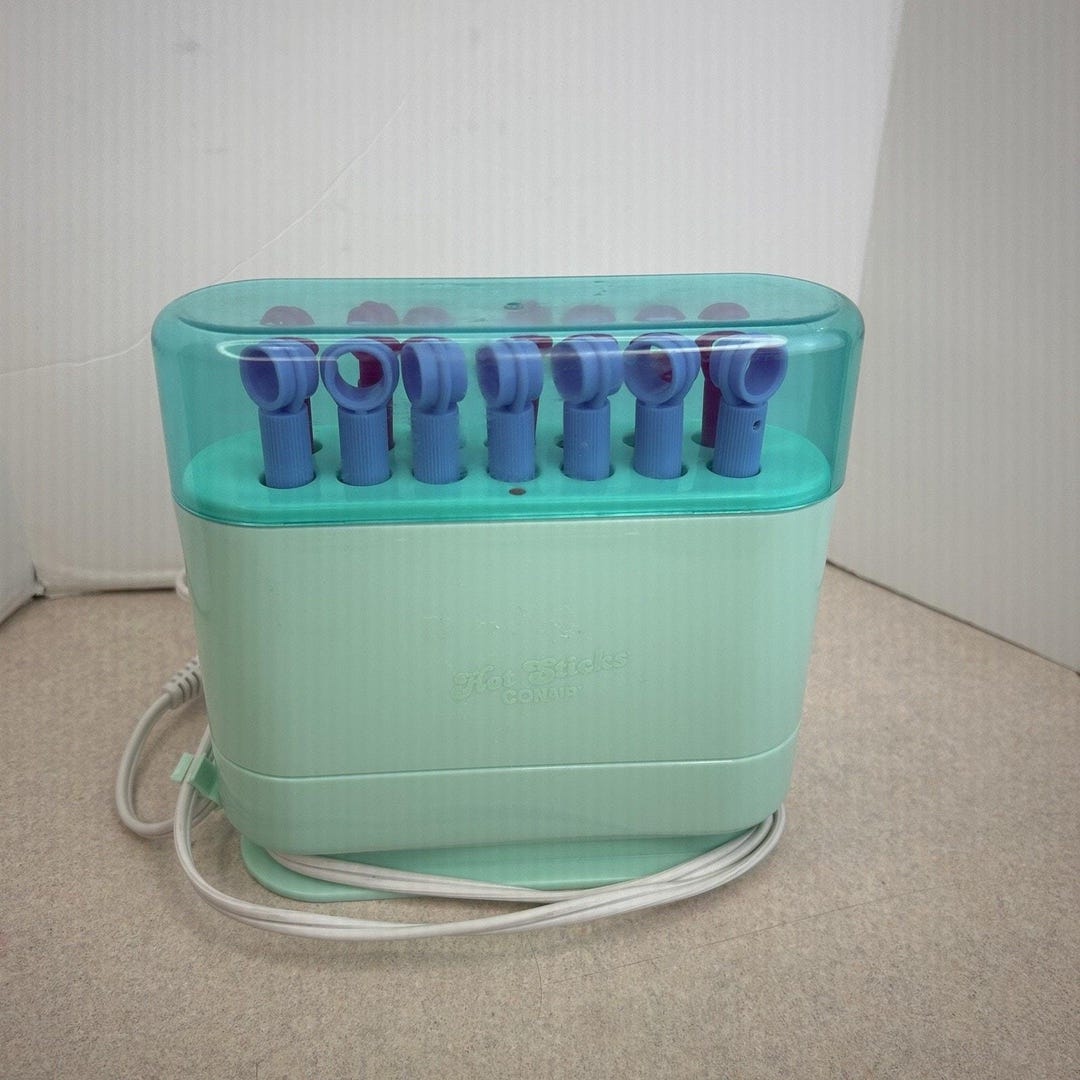 Vintage Conair Hot Sticks Silicone Hair Rollers - Mint Green, Pink ...