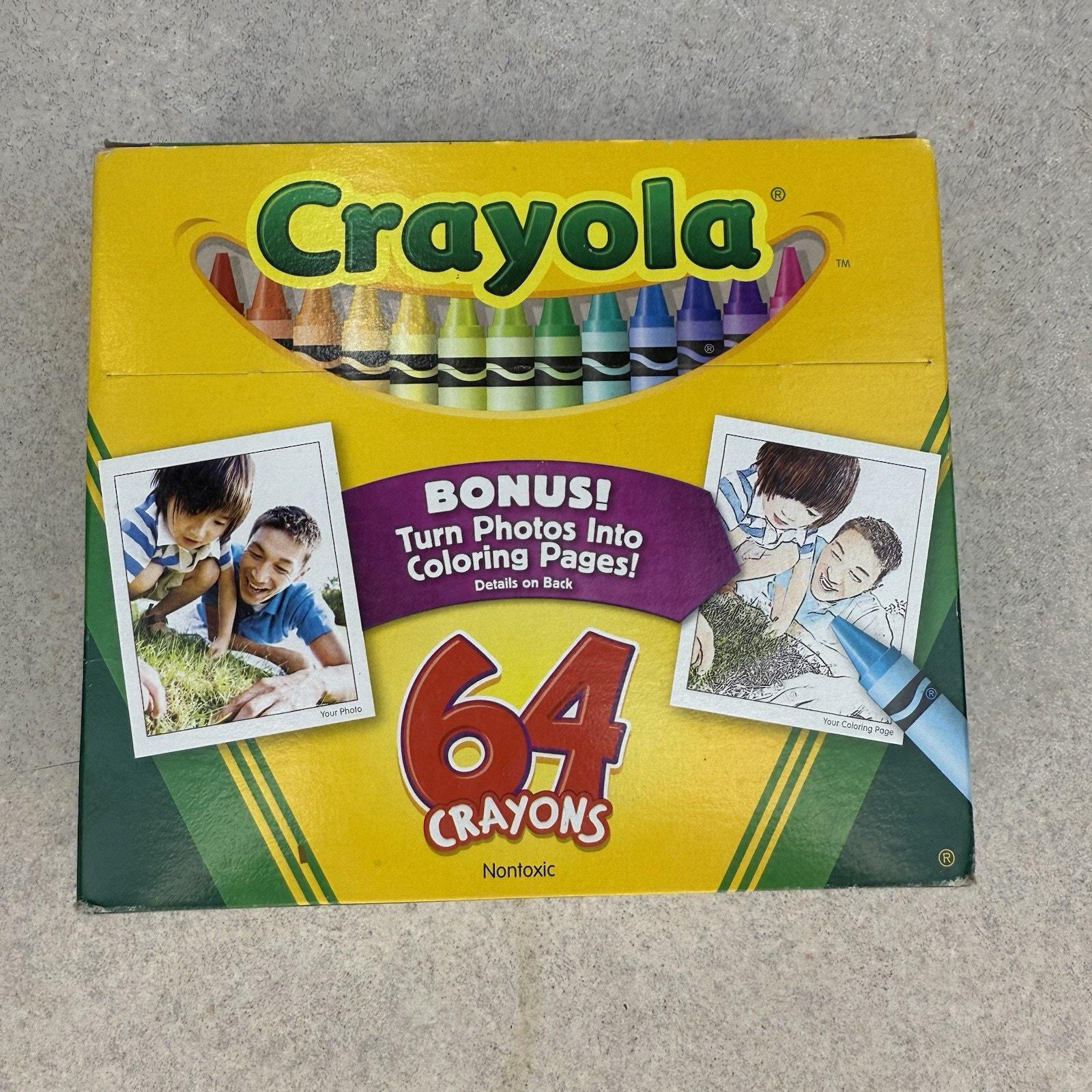 Vintage Crayola 64 Crayons Box Set W/retired Discontinued Colors ...