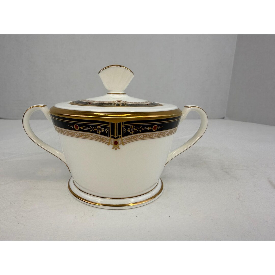 Noritake Gold and Sable 9758 Bone China Lidded Sugar Bowl Japan Art ...