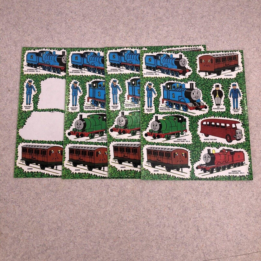 Vintage Thomas the Train and Friends Tank Engine Stickers 4 Sheets - Etsy